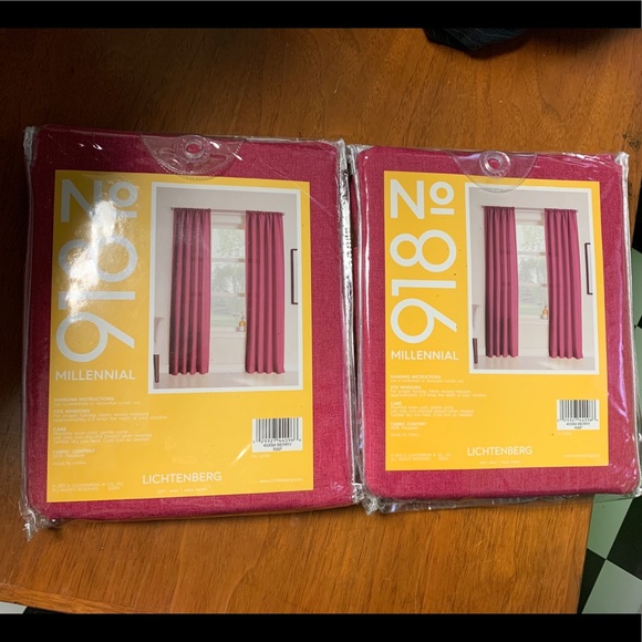 Other | Raspberry Color Curtains 84 2 Panels In Each Pack | Poshmark